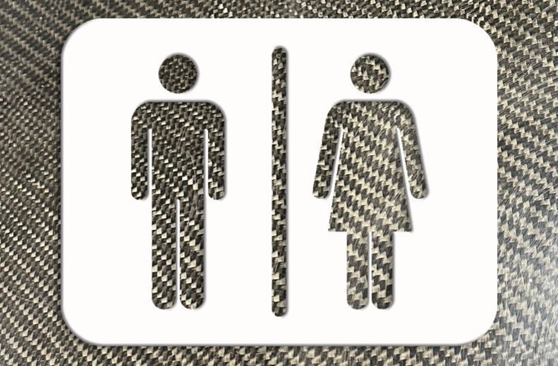Metal Restroom Sign - Powder Coated - Etsy