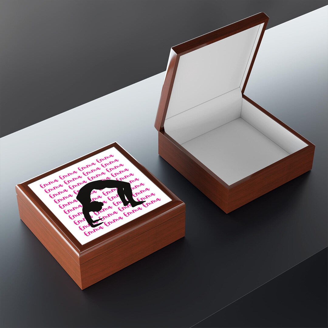 Personalized Gymnastics Jewelry Box, Bat Mitzvah Gift for Girl ...