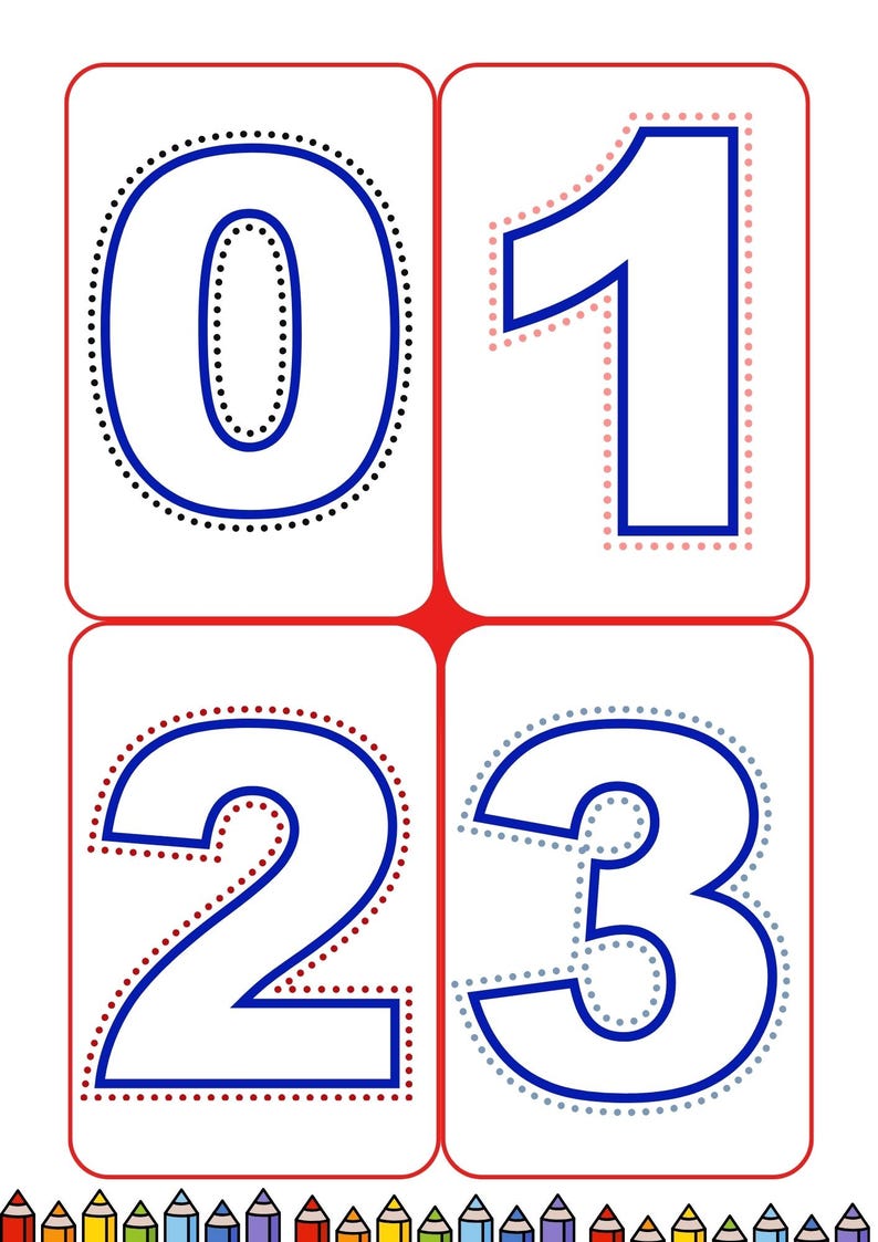 Printable Number Flashcards for Kids | Learn Numbers 0-100 | Fun ...