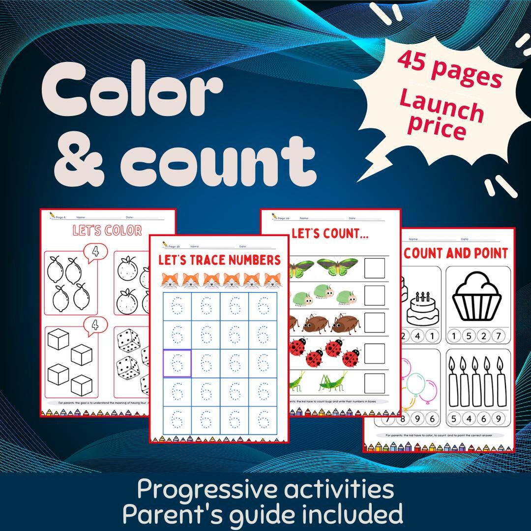 Printable Number Coloring Book for Kids | Fun and Educational Coloring ...