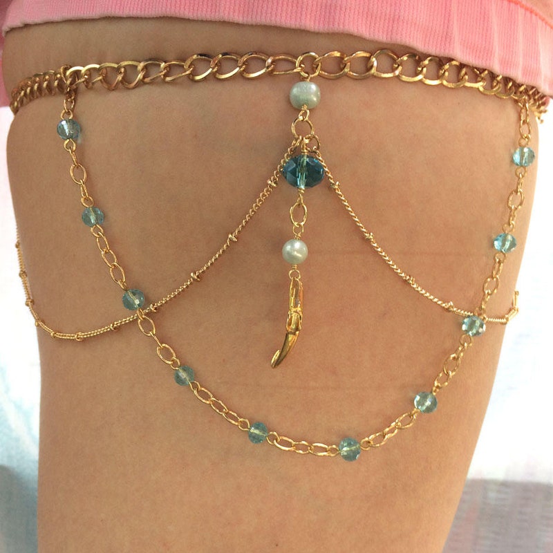 Gold Thigh Chain - Etsy