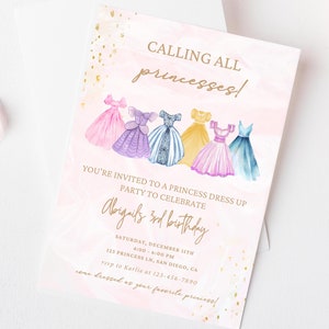Princess Birthday Invite, Once Upon a Time Fairytale Invitation Castle ...