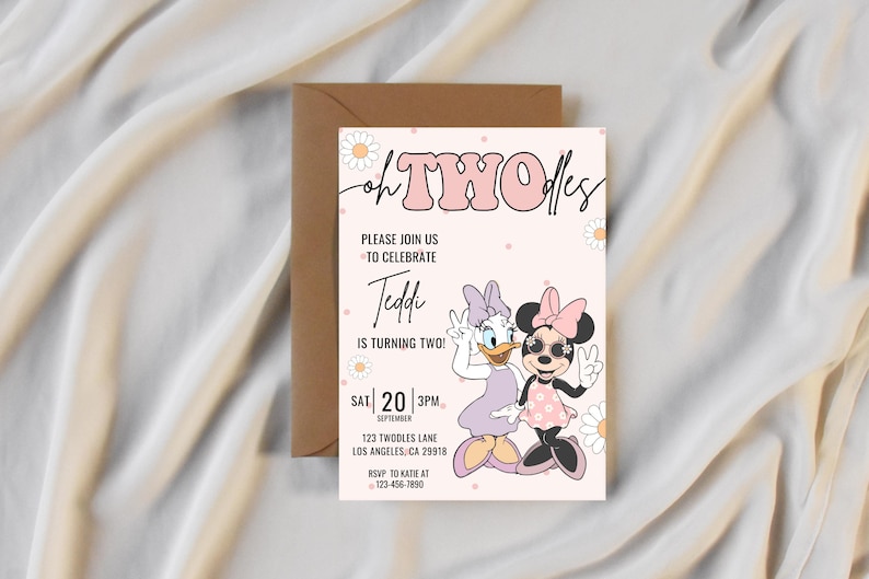Oh Twodles Birthday Invitation, Minnie Mouse Party, Oh Twoodles Invite ...