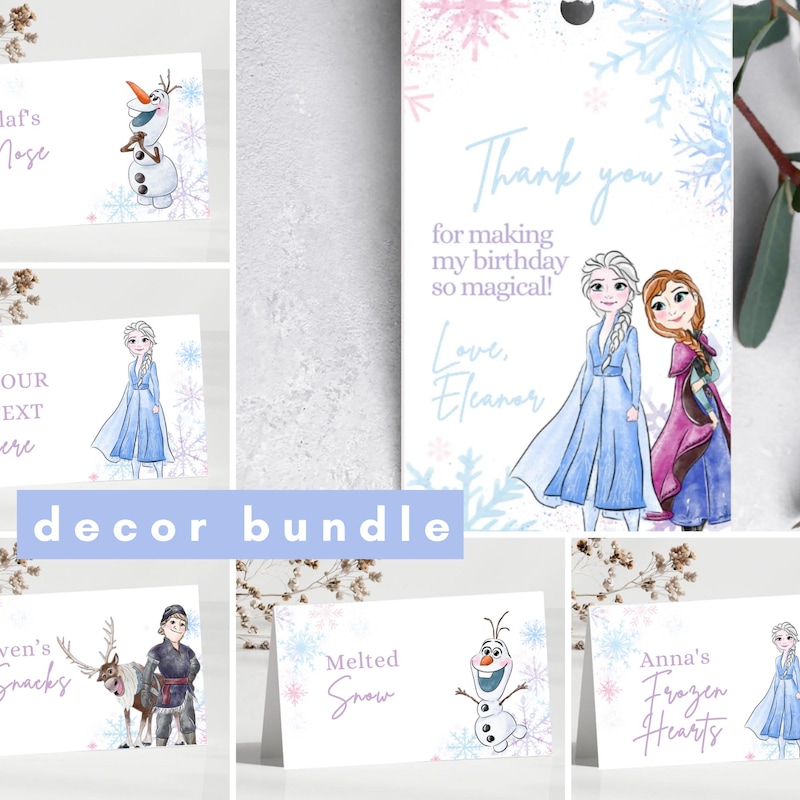 Party Box Label Elsa - Etsy