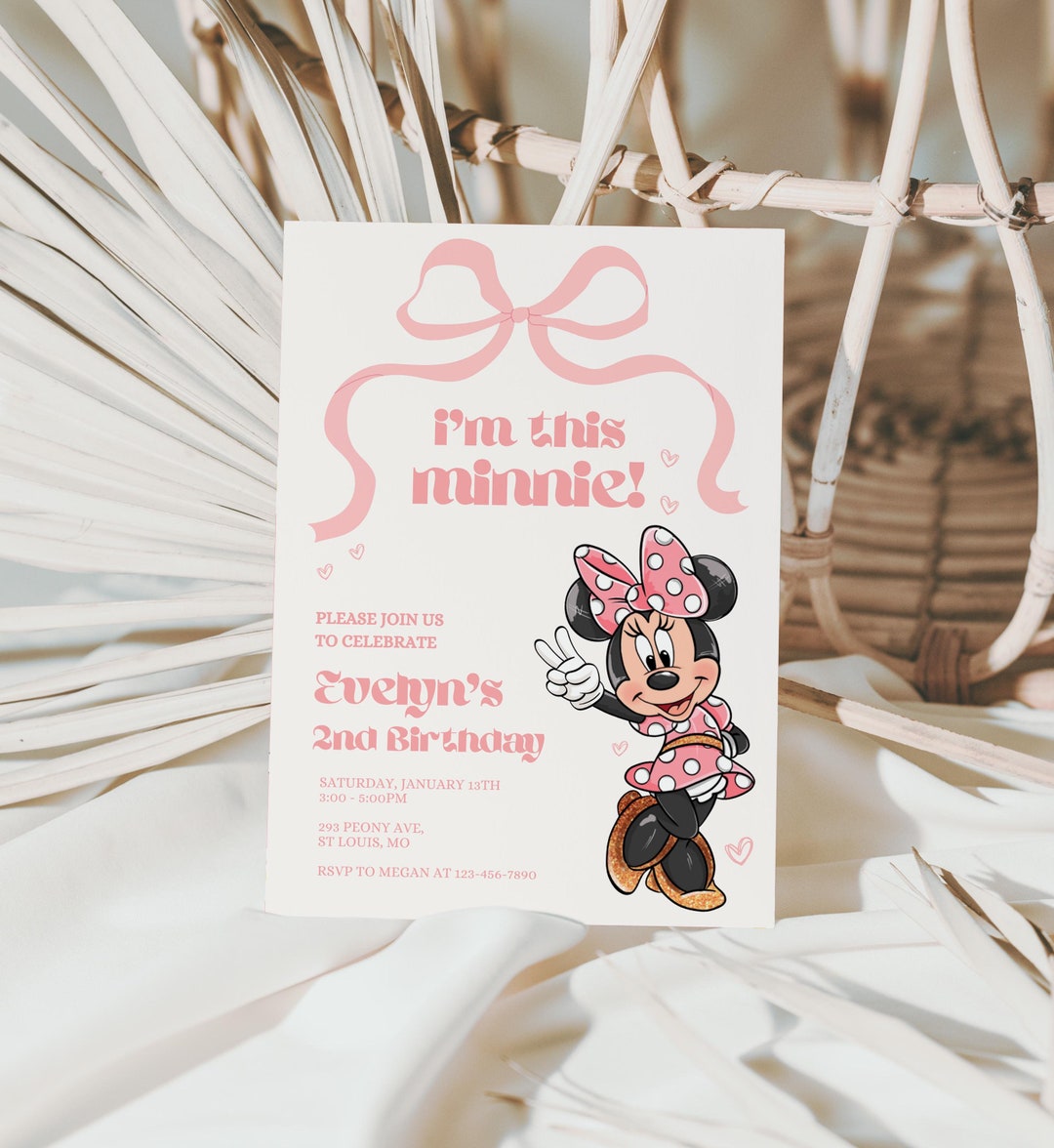 Oh Twodles Birthday Invitation, Minnie Mouse Party, Oh Twoodles Invite ...
