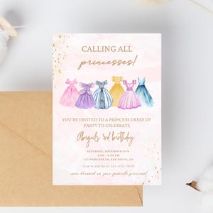 Princess Birthday Invite, Once Upon a Time Fairytale Invitation Castle ...
