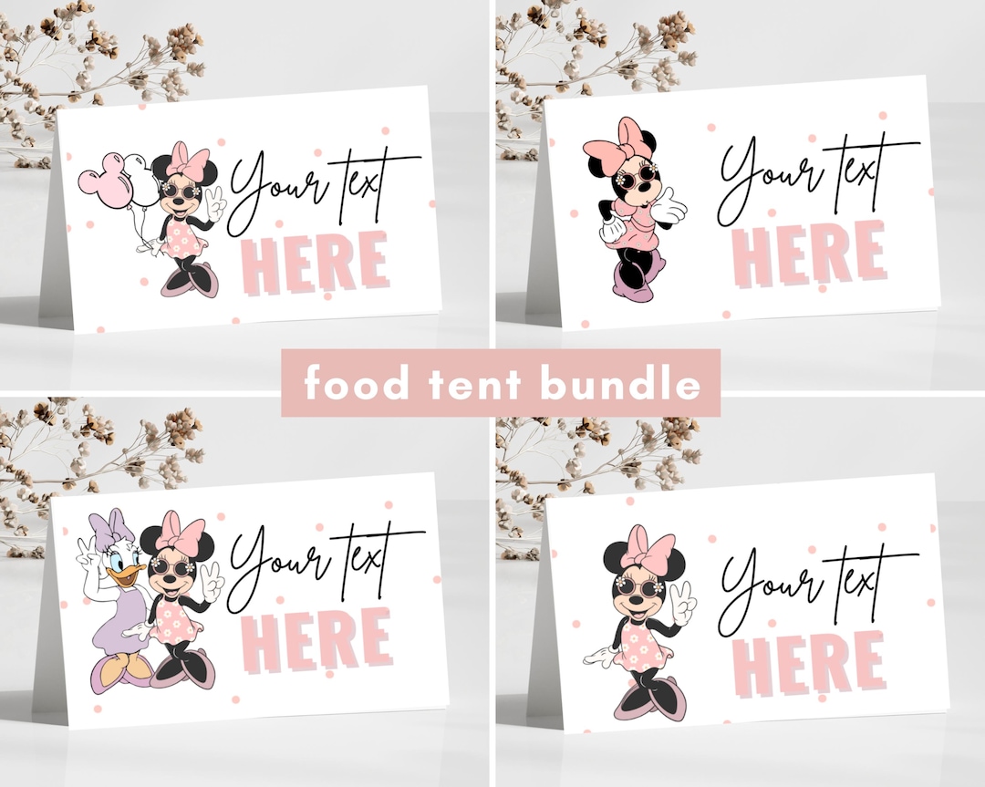 Minnie Birthday Food Tents, Decor Sign, Hotdog Diggity Dog, Groovy ...