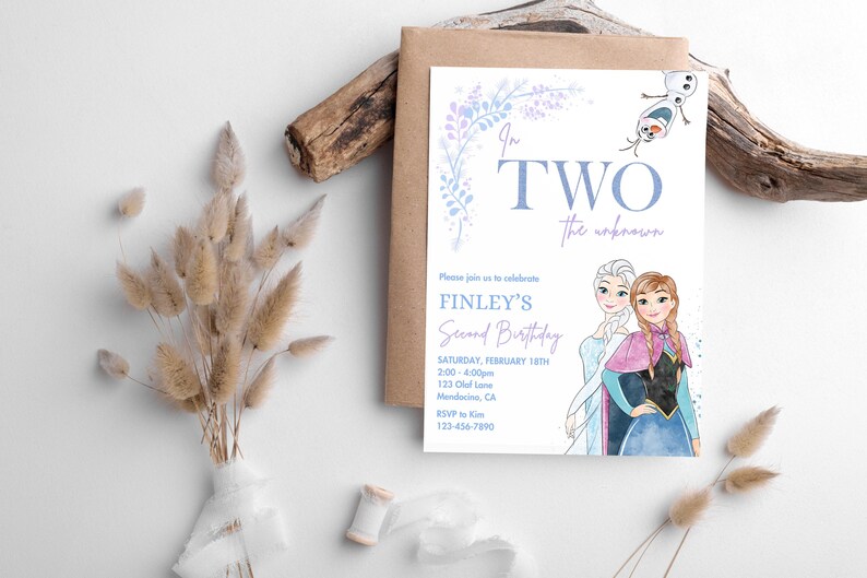 Frozen Birthday Invitation, Princess Elsa Anna Olaf Party Invite, Do ...
