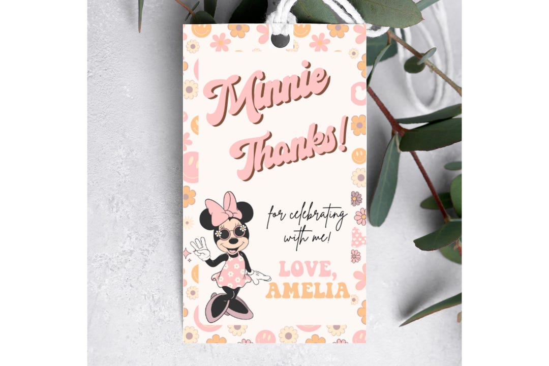 Groovy Minnie 3rd Birthday Minnie Birthday Decor, Take a Treat Oh so ...