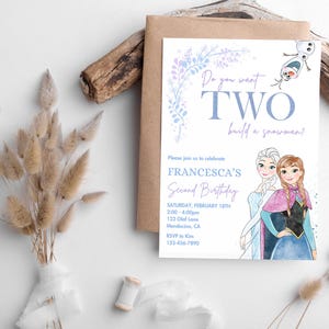 Frozen Birthday Invitation, Princess Elsa Anna Olaf Party Invite, Do ...