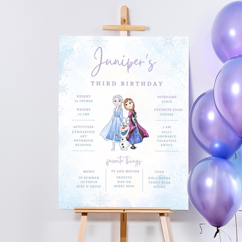 Frozen Winter Birthday Milestone Board, Winter Wonderland, Winter ...