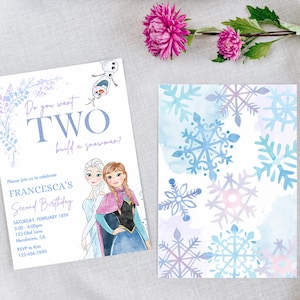 Frozen Birthday Invitation, Princess Elsa Anna Olaf Party Invite, Do ...