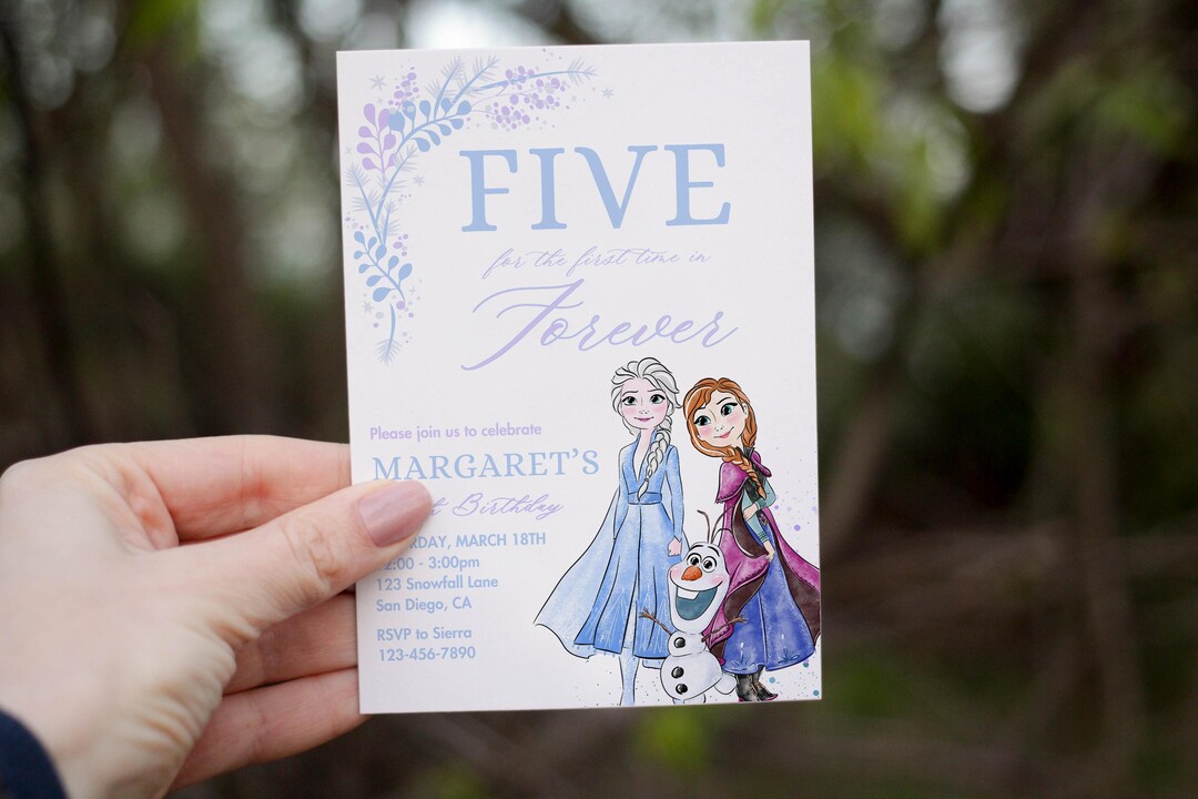Frozen Birthday Invitation, Princess Elsa Anna Olaf Party Invite ...