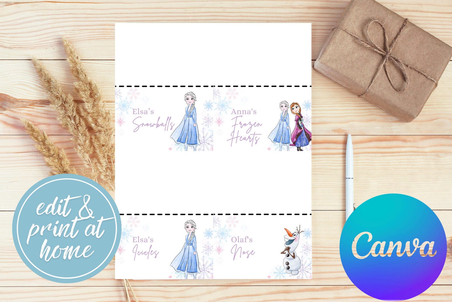 Frozen Birthday Decor Signs, Princess Elsa Anna Olaf Party, Frozen ...