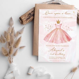 Princess Birthday Invite, Once Upon Time Fairytale Party Invitation ...