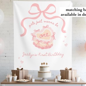 Girls Just Wanna Be One Invite, 1st Birthday Girl, Decor Bow Girls ...