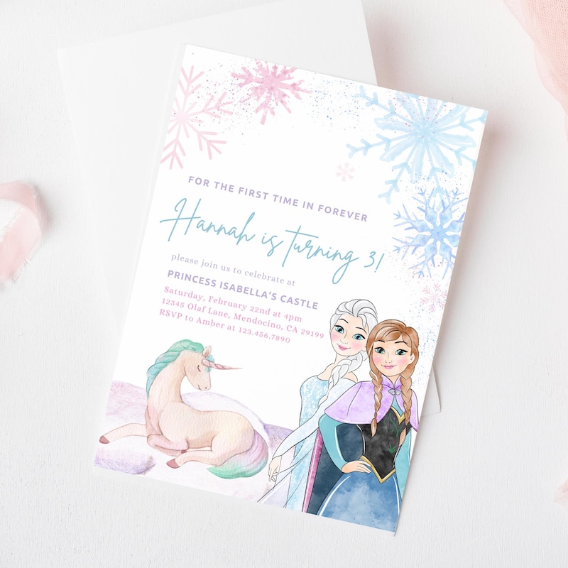 Elsa on Unicorn - Etsy