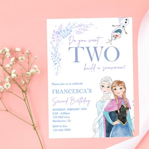 Frozen Birthday Invitation, Princess Elsa Anna Olaf Party Invite, Do ...