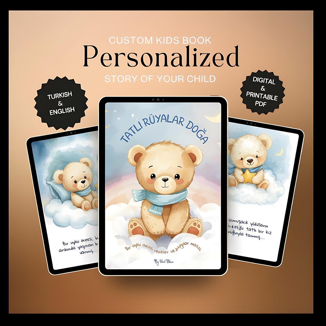Turkish Personalized Bedtime Storybook | Custom Name Baby Gift ...