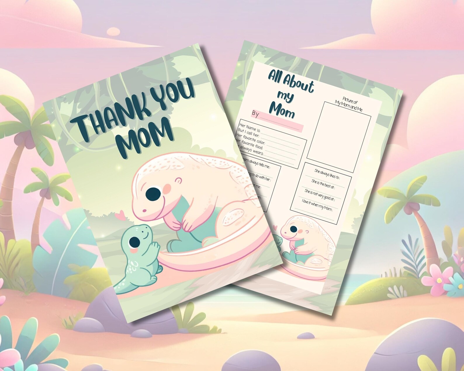 All About My Mom Worksheet | Comodo Dragon Lover | Mother's Day Gift ...