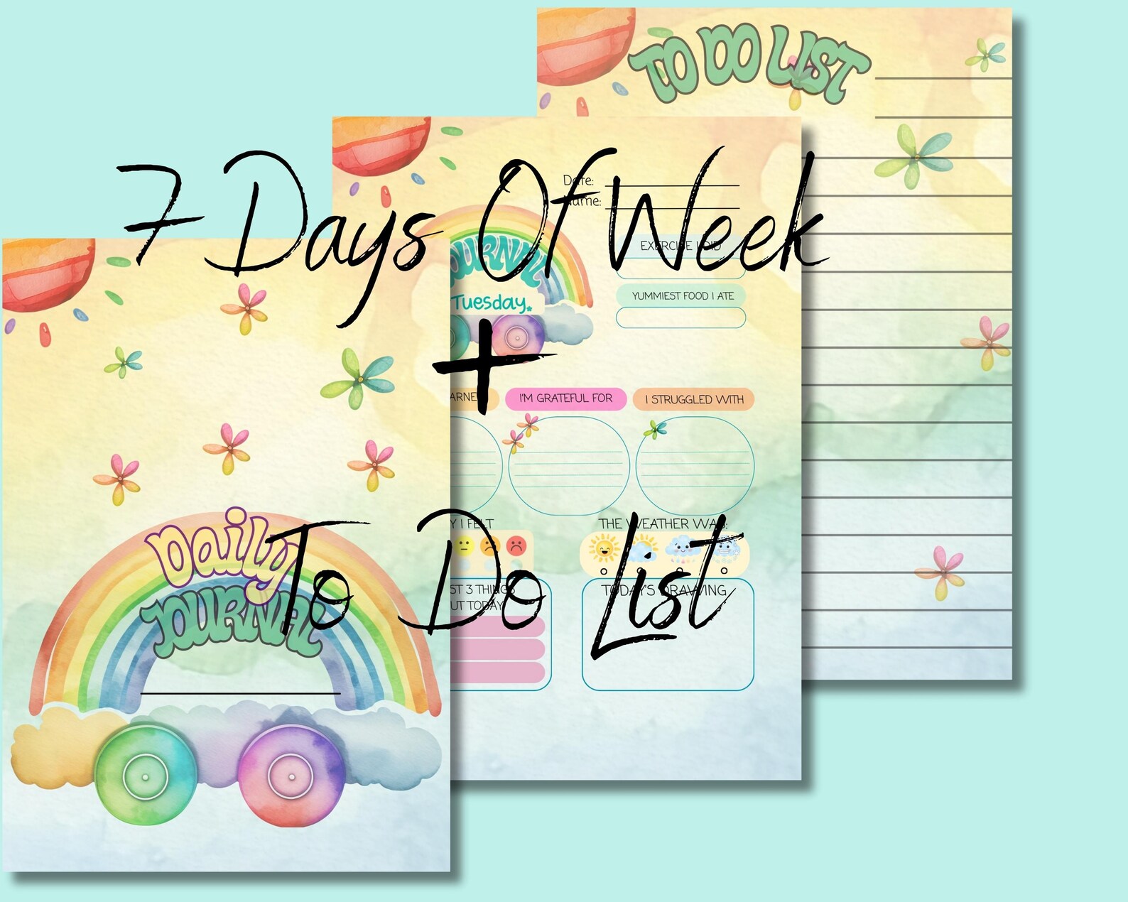 Kids Daily Journal, Printable Kids Journal, DIY Journal Pages for Kids ...