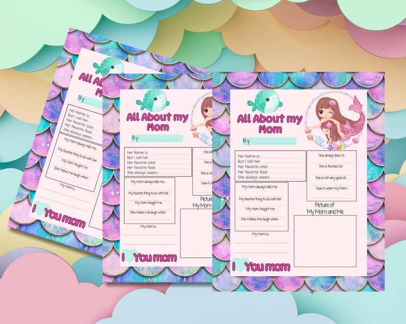 All About Mom, Mothers Day Gift, All About My Mom Printable, Mothers ...