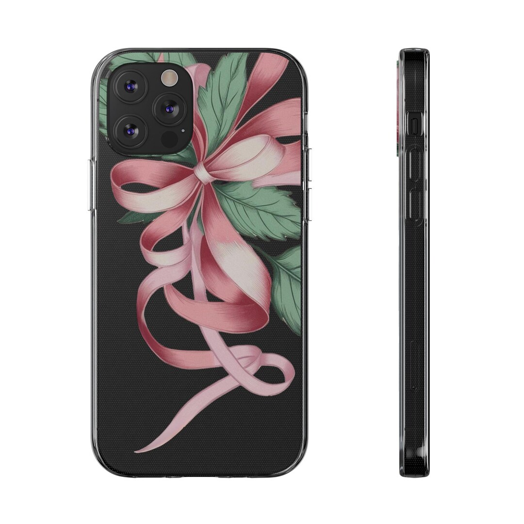 Coquette Pretty Ribbons With Soft Phone Cases, Pink and Black - Etsy