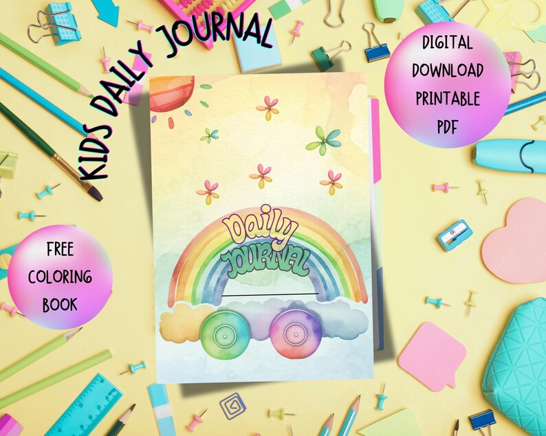 Kids Daily Journal, Printable Kids Journal, DIY Journal Pages for Kids ...