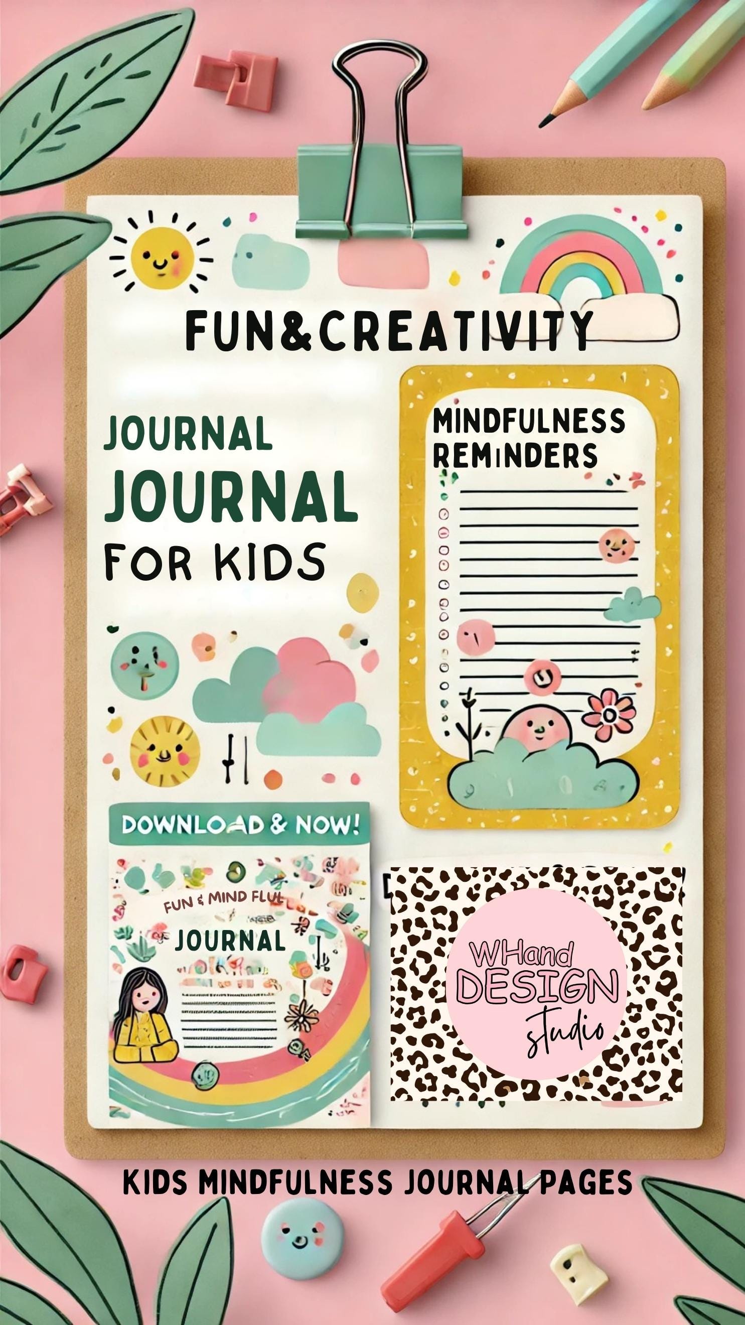 Kids Daily Journal Page, Printable Kids Journal, Kids Self Development ...