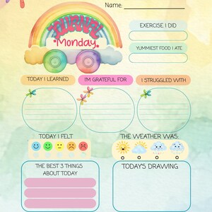 Kids Daily Journal Printable: Gratitude & Reflection Prompts (PDF ...