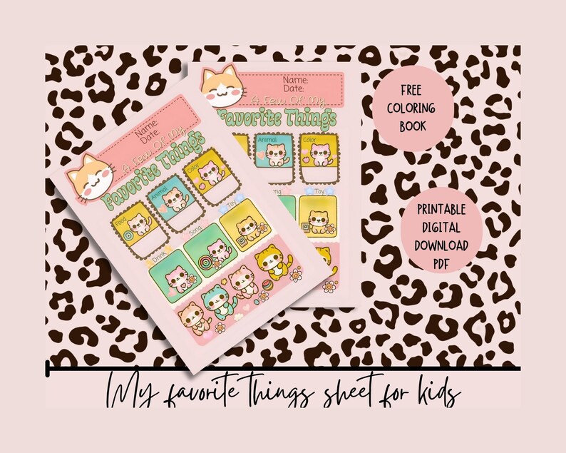ALL ABOUT ME Sheets for Kids, Printable Activity, Writing Prompt for ...