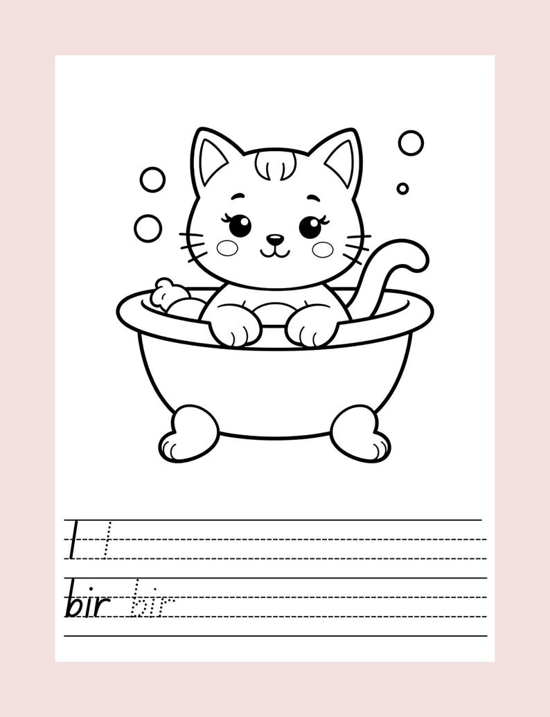 Turkish Numbers 1-10 Coloring Tracing Printable Türkçe Sayılar Cozy ...