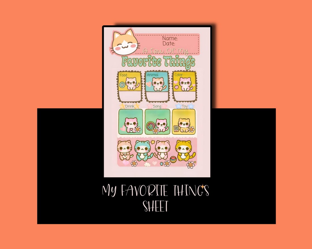 ALL ABOUT ME Sheets for Kids, Printable Activity, Writing Prompt for ...