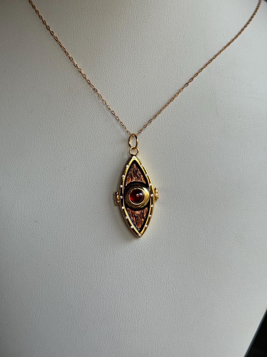 Anubis Locket Necklace, Nina Anubis Amulet, Eye of Horus Necklace, Nina ...