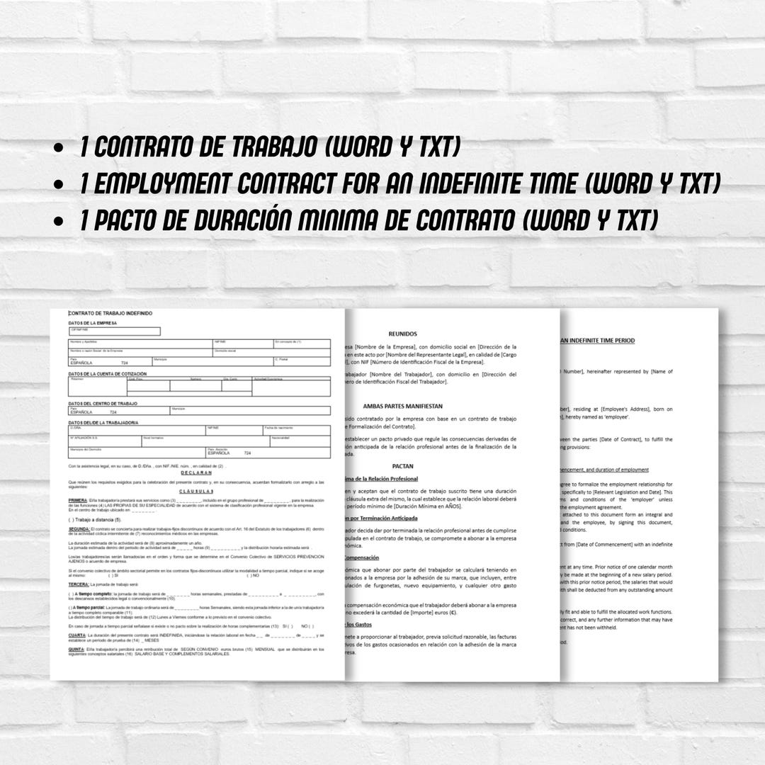 Employment Contract Employment Contract for an Indefinite Time Period ...