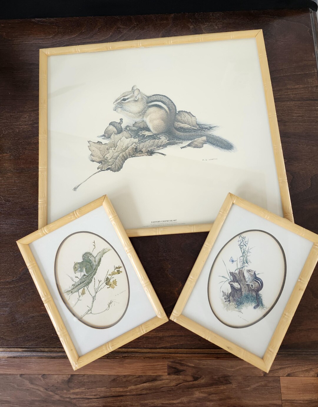 Art Prints by M. Glen Loates, Print Framed 1970s 3 Pieces Vintage Wall ...