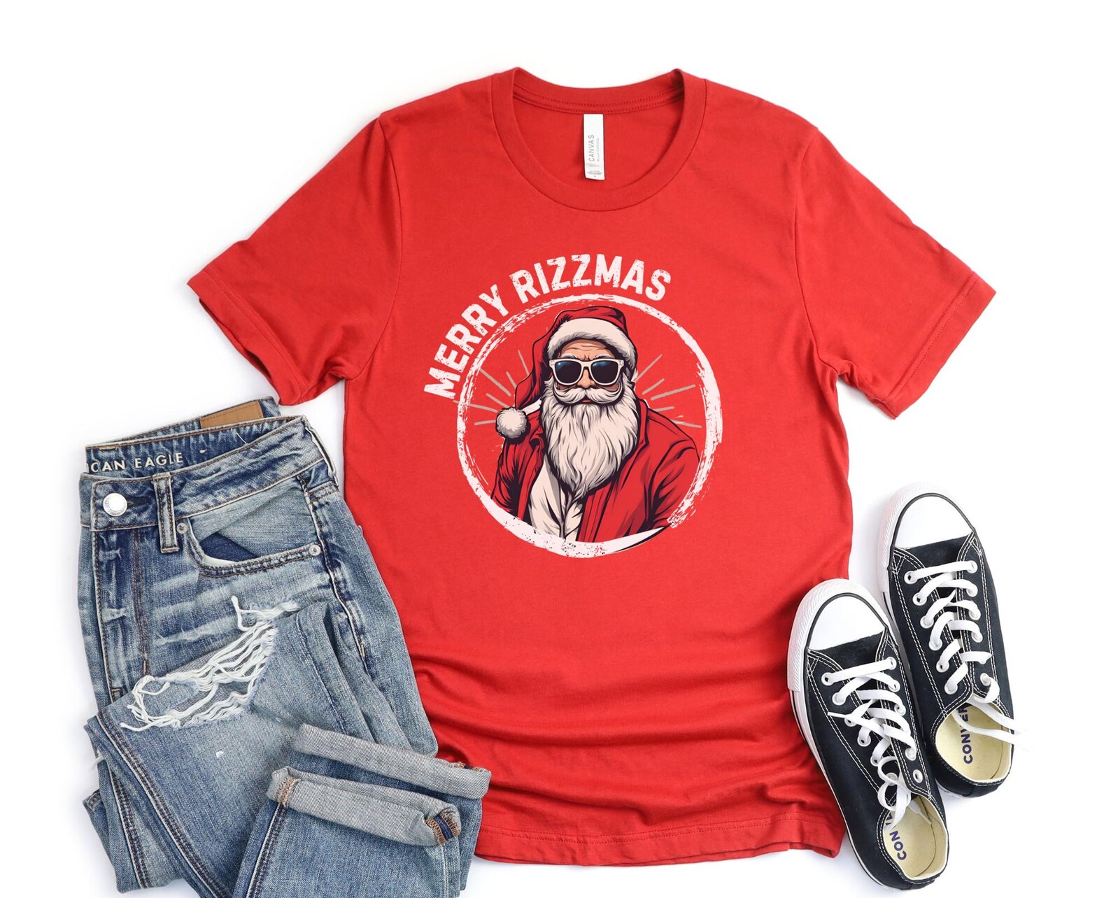 Funny Santa Rizz Shirt, Rizz Tshirt, Rizz Santa, Merry Rizzmas, Cool ...