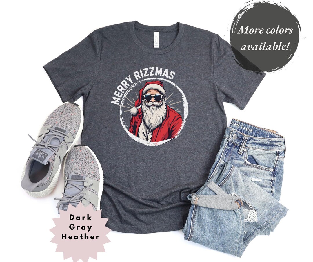 Funny Santa Rizz Shirt, Glizzy Tshirt, Rizz Santa, Merry Rizzmas, Cool ...