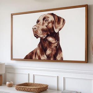 Chocolate Lab Frame TV Art Chocolate Lab Wall Art Frame TV Art Samsung ...