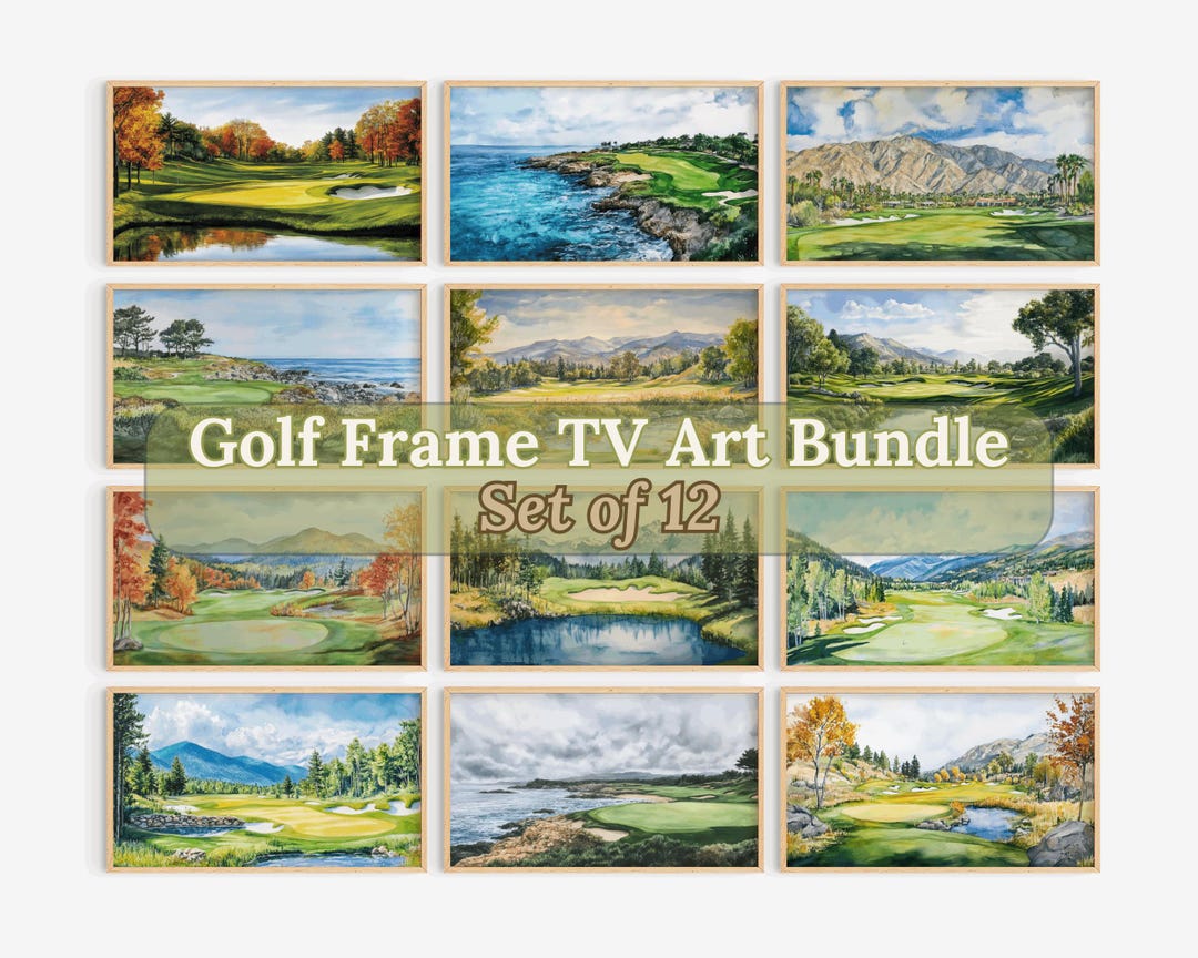 Golf Course Scenery Frame TV Art - Set of 12 (digital Download) - Etsy