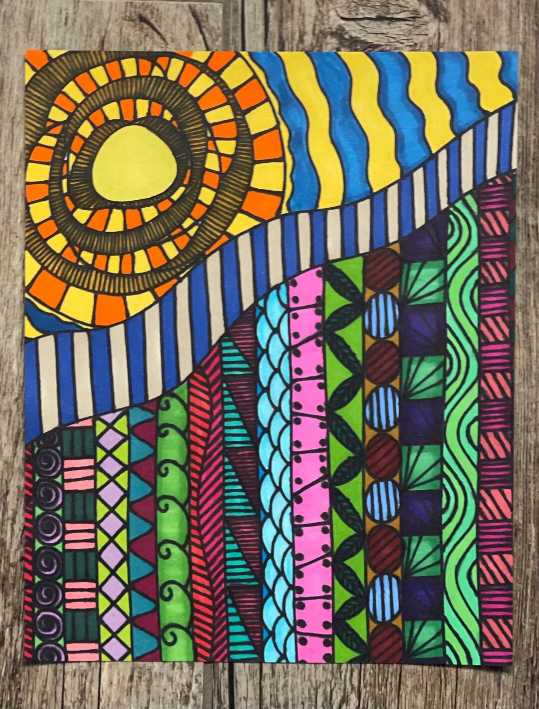 Colorful and Unique Zentangle Pictures - Etsy