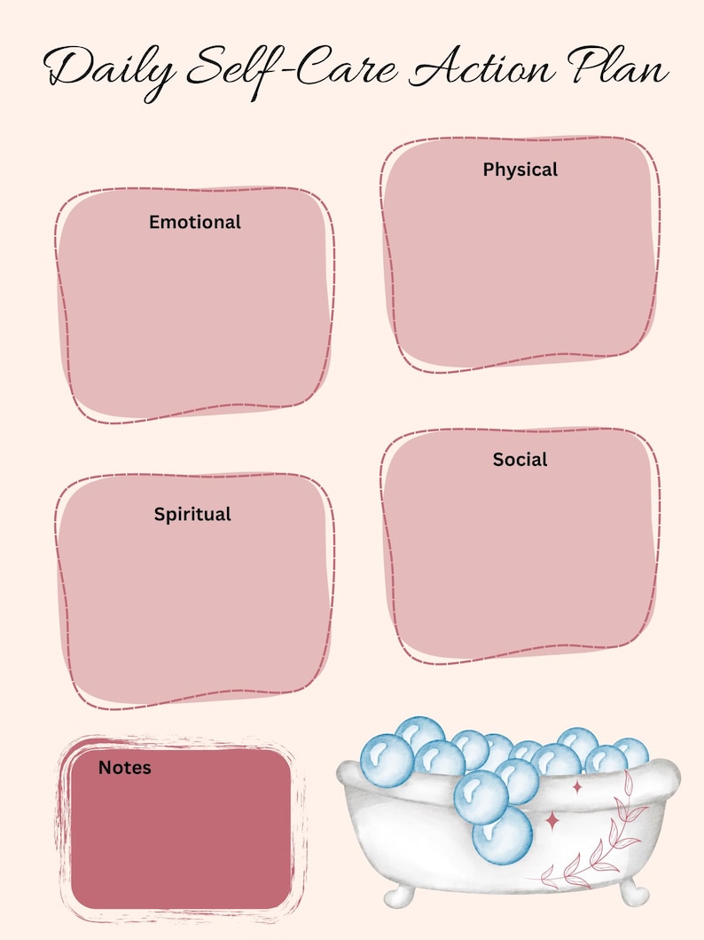 Self-care Action Plan - Etsy