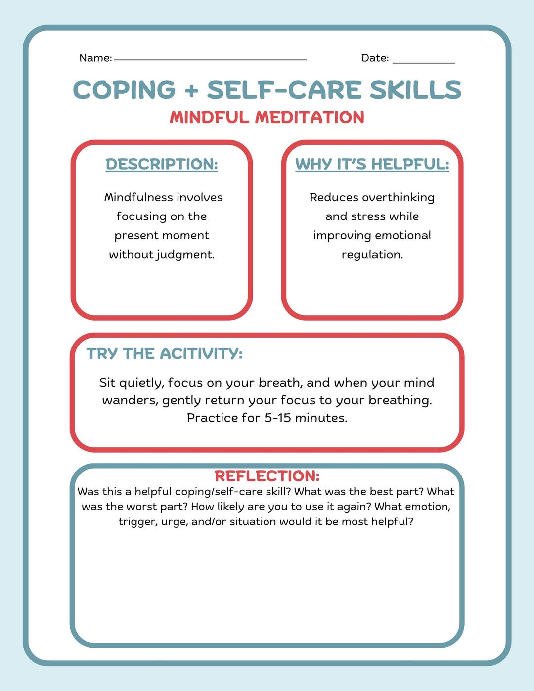 52 Coping and Self-care Skills to Try- A Year of Coping and Self-care ...
