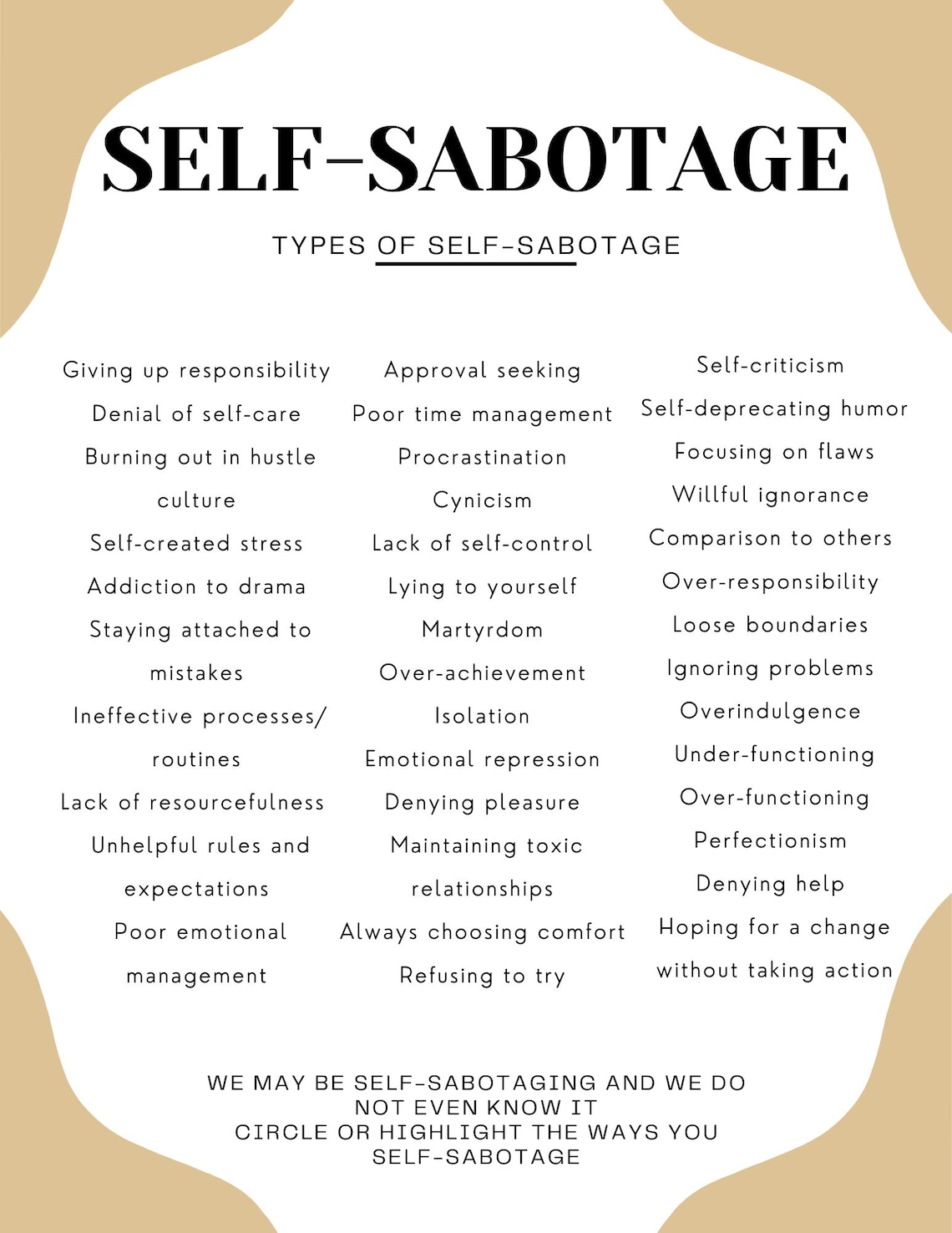 All About Self-sabotage - Etsy