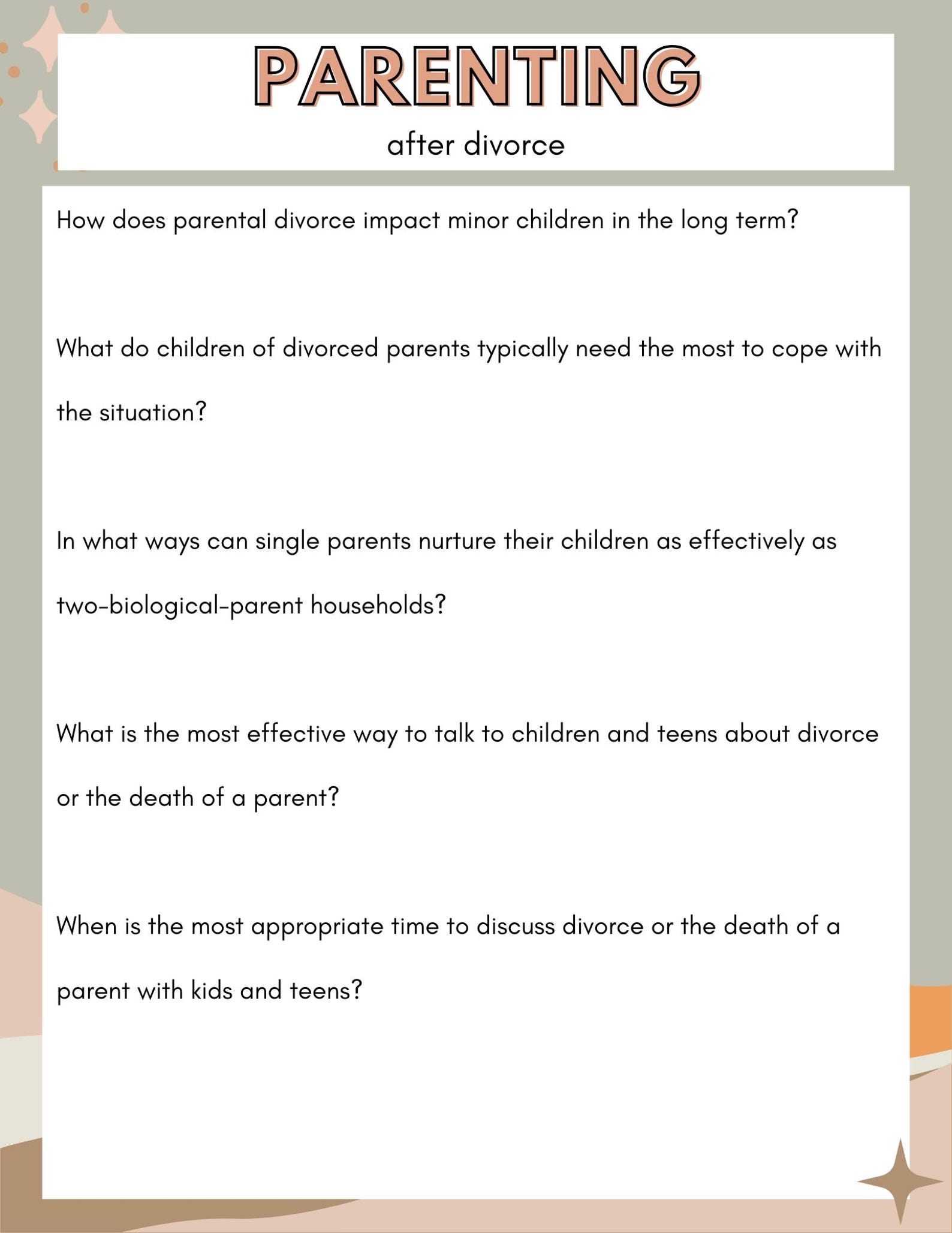 Parenting Values Questionnaire - Etsy