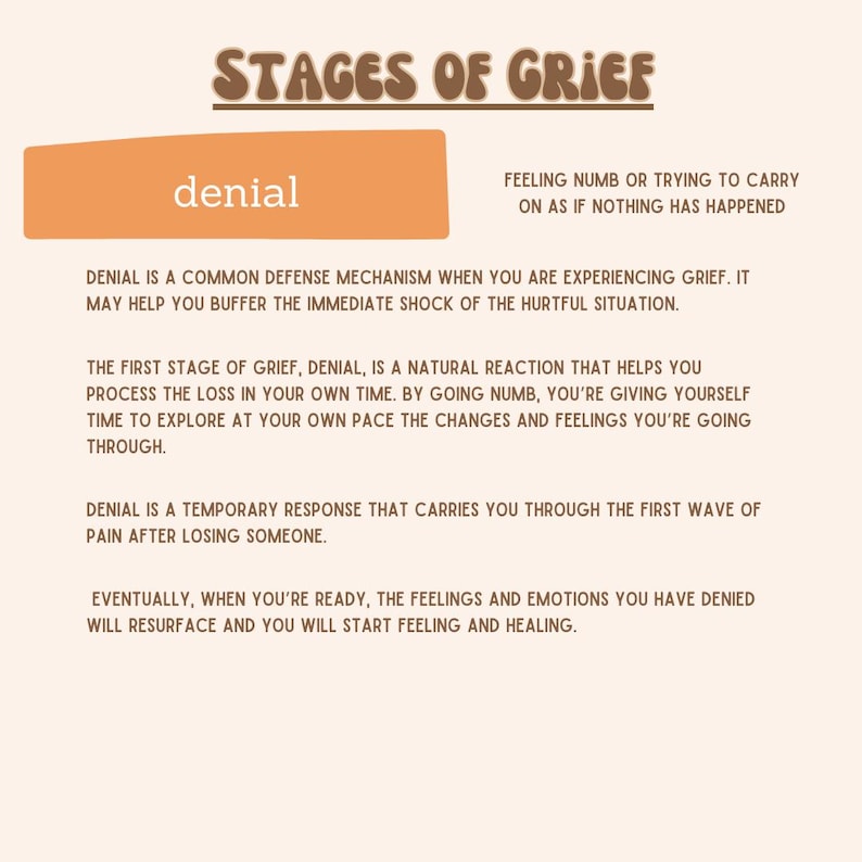 Stages of Grief - Etsy
