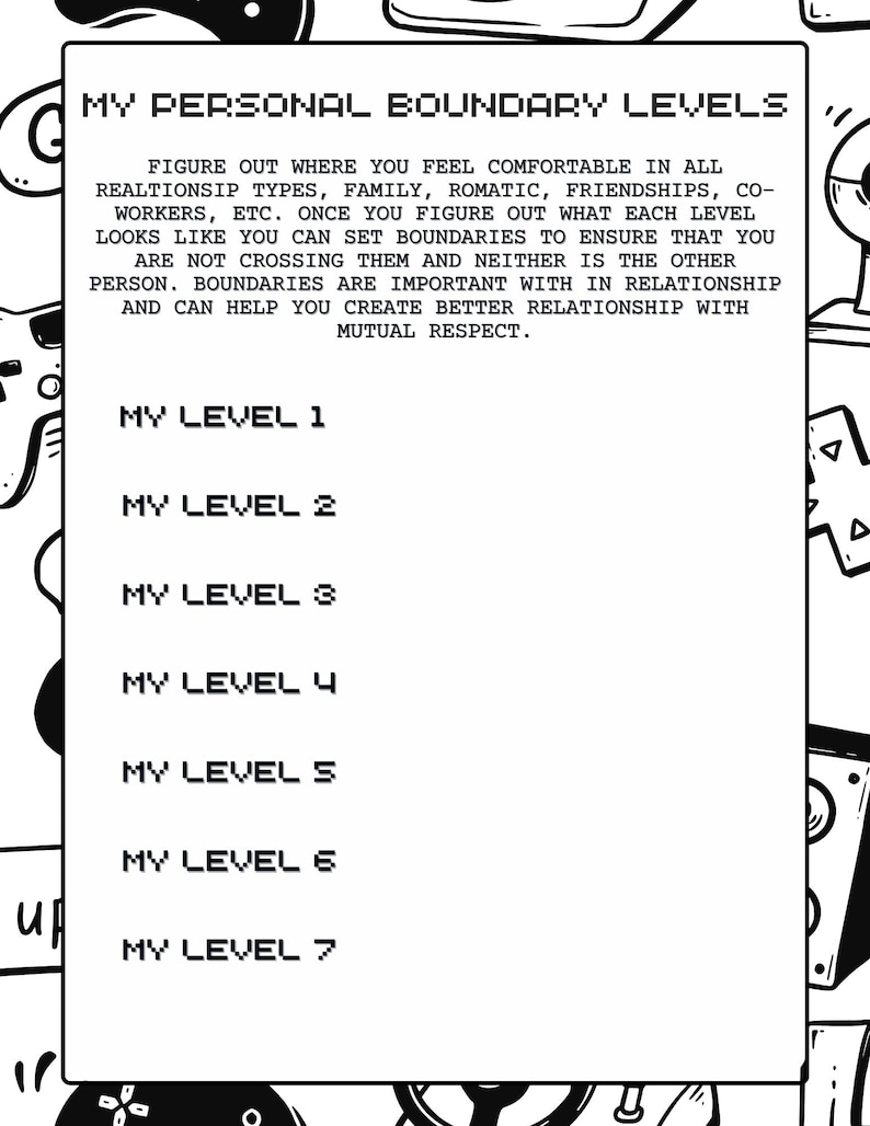 Boundary Game Worksheet - Etsy