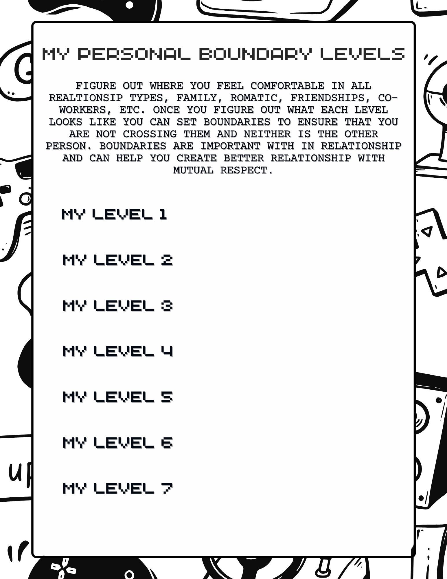 Boundary Game Worksheet - Etsy