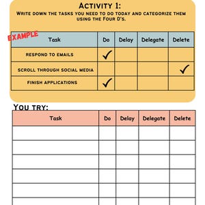 Time Management Worksheet - Etsy