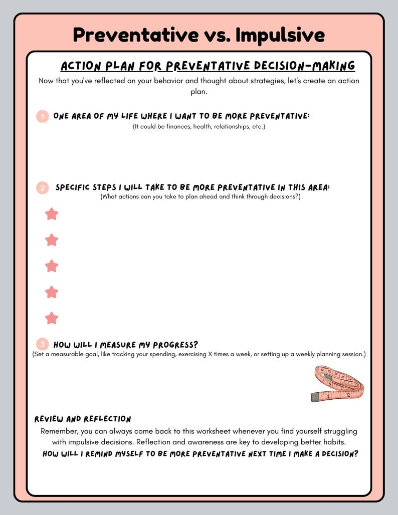 Preventative VS Impulsive - Etsy